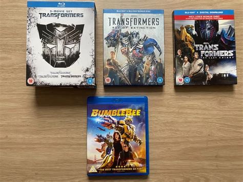 Transformers 5 Movie Collection Box Set Blu Ray And Bumblee Movie