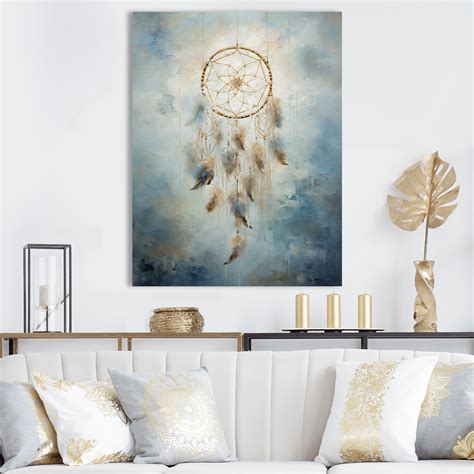 Bungalow Rose Tranquility White And Blue Dreamcatcher Ii Dream