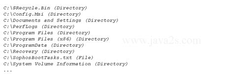 Java File Input Output File Filter