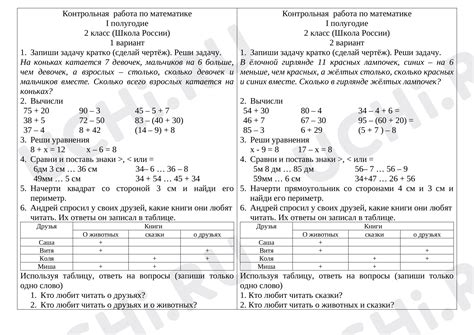 🖍 Проверочная работа №40 по теме “Контрольная работа по математике за 1 полугодие 2 класс ” для