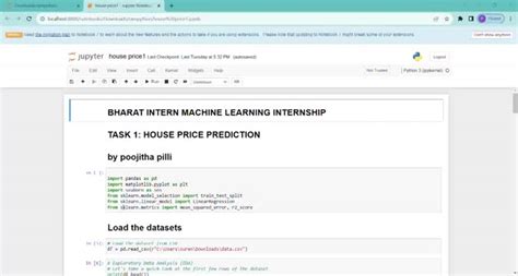 poojitha pilli on linkedin hello i completed task 1 of bharat intern