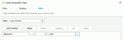 Example Using Geographic Map Logi Analytics