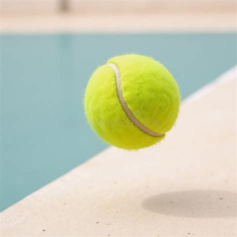 Dynamic Tennis Ball In Flight Illustrated With Movement Emphasis Stock Illustration