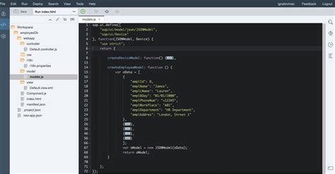 Создание Web приложения с помощью фреймворка Sapui5 3