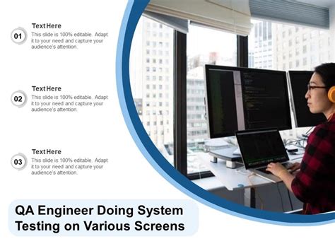 Qa Engineer Doing System Testing On Various Screens Ppt Powerpoint