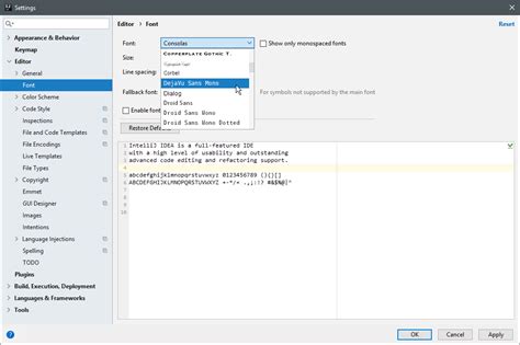 Get Intellij Dejavu Sans Mono Font On Windows 10 Stack Overflow