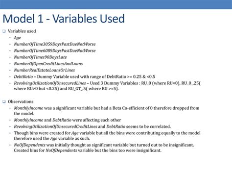 Credit Risk Scoring Model Final Pptx
