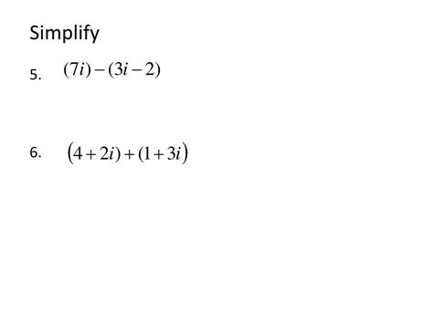 PPT BINGO Simplifying Complex Numbers PowerPoint Presentation Free Download ID