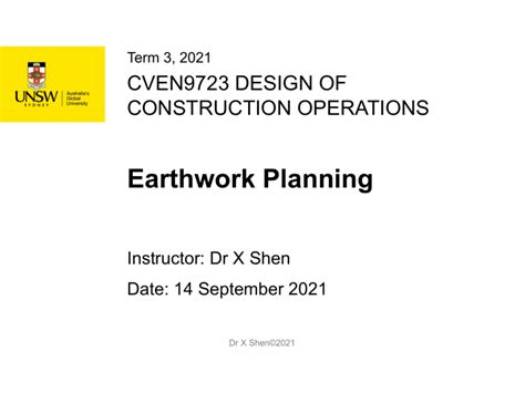 Earthwork Planning Presentation