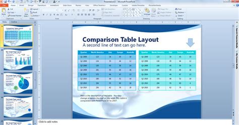 Vergleichstabelle Layouts In Powerpoint