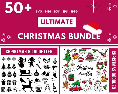 Christmas Doodles Infinite Svgs Ultimate Christmas Vector Etsy