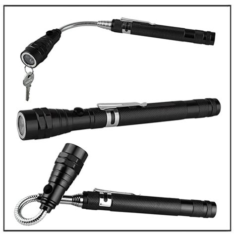 Magnetic Telescopic Flashlight With Flexible Neck Led Hsmag