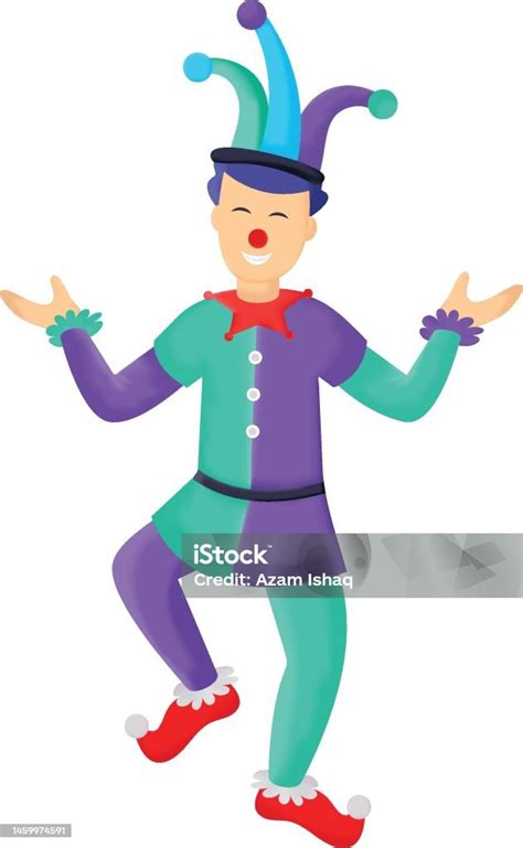 조커 댄스 벡터 아이콘 디자인 서커스 캐릭터 기호 카니발 연기자 사인 축제 극단 스톡 일러스트레이션 웃음 광대 개념 공연자에 대한 스톡 벡터 아트 및 기타 이미지 Istock