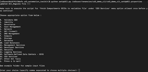 Configure Cd3 Toolkit With Cli To Create And Export Oracle Cloud Infrastructure Resources