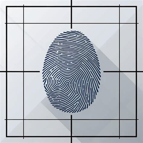 Fingerprint Schematic Icon Premium Ai Generated Image