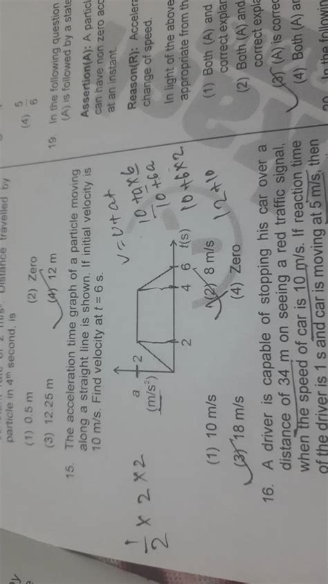 The Acceleration Time Graph Of A Particle Moving Along A Straight Line Is