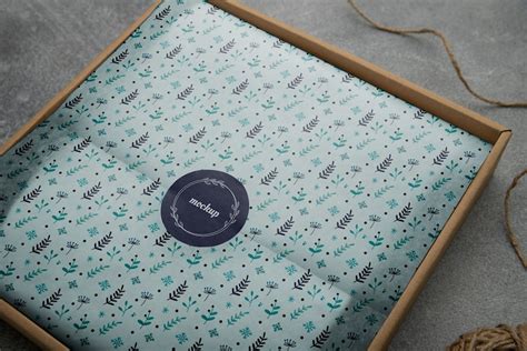 Premium Psd Tissue Paper Wrapping Mock Up Design