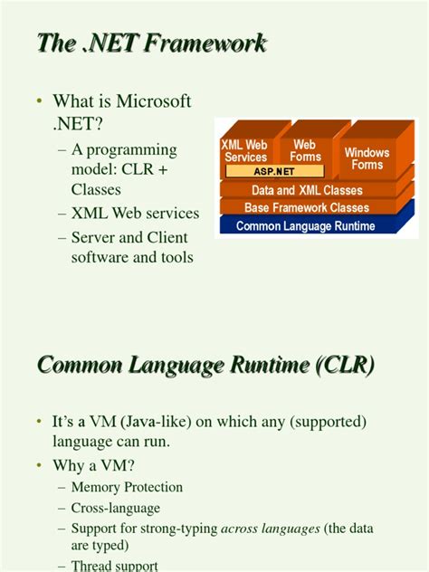 What Is Microsoft A Programming Model Clr Classes Xml Web