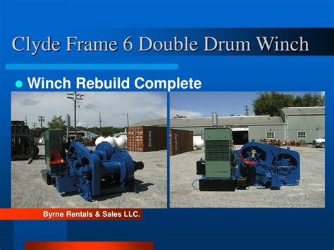 Ppt Rebuilt Clyde Frame 6 Double Drum Winch Powerpoint Presentation Free Download Id 5012901