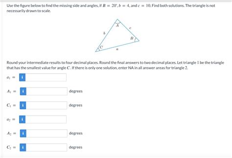 Solved Use The Figure Below To Find The Missing Side And Chegg