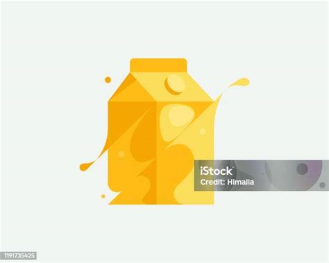 주스 우유 판지 상자 벡터 다채로운 현대 최소한의 스타일 그림입니다 포장 상자 아이콘 로고 스플래시 개념 폭발 방울 음료 벡터