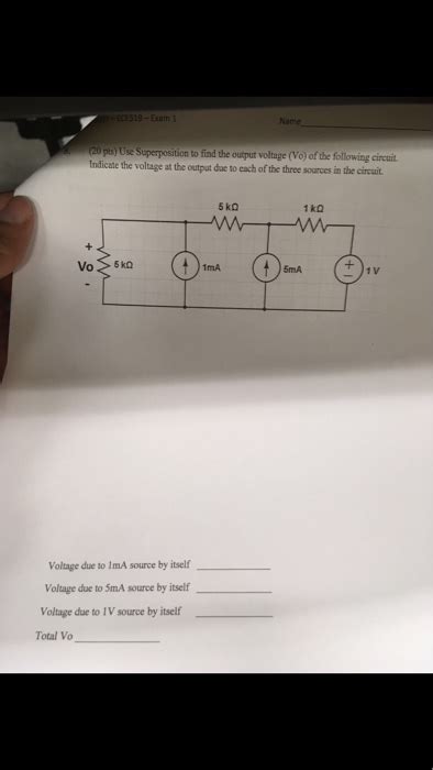 Solved Use Superposition To Find The Output Voltage Vo Of Chegg