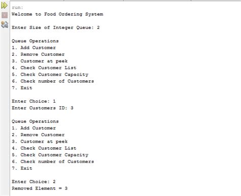 Food Ordering System Project In Java Using Queue Data Structure