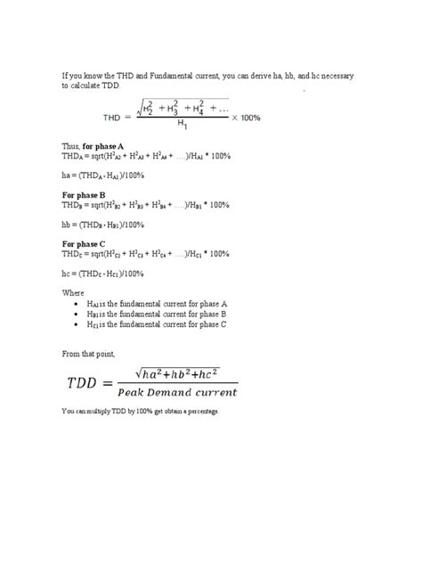 Cm4 Thd Tdd Calculation Pdf Cm4 Thd Tdd Calculation Pdf