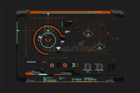 futuristic interface display stock vector illustration of display