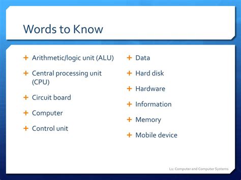 Ppt Computers And Computer Systems Lesson1 Powerpoint Presentation