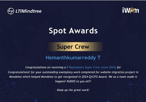 Hemanth Kumar Reddy On Linkedin Thanksforyoursupport Ltimindtree