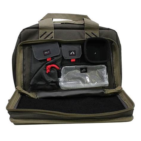 Goutdoors Gps 1310pcrk Quad Pistol Range Bag 4 Handguns Rifle Green Wkhaki Trim Range Usa