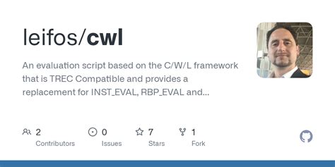 github leifos cwl an evaluation script based on the c w l framework