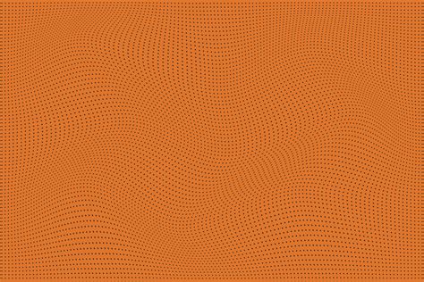 Simple Abstract Black Color Small Polka Dot Wavy Distort Pattern On Pumpkin Orange Color