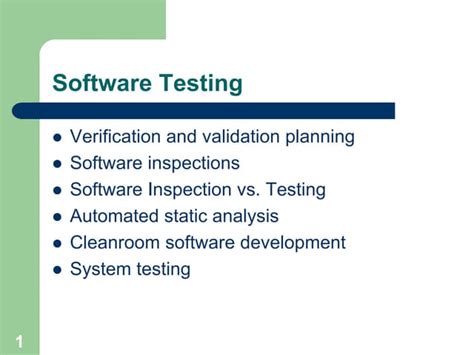 Chapter 8 Software Testingppt