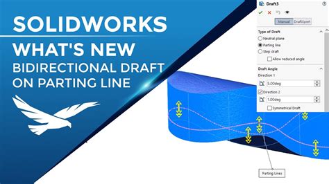 Whats New Solidworks 2022 Bidirectional Draft On Parting Lines Youtube