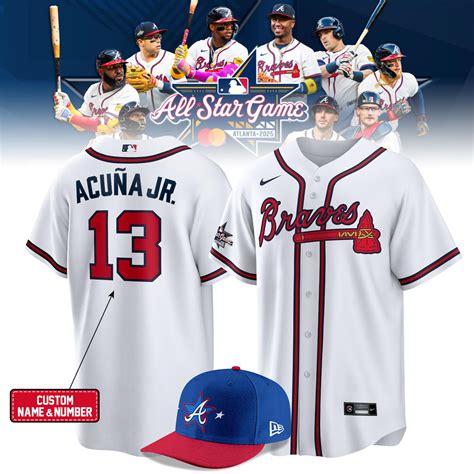 Custom Atlanta Braves 2025 Mlb All Star Game Custom Baseball Jersey