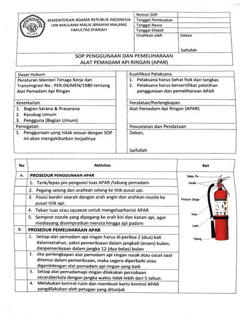 Appendix 951 Standard Operational Procedure Of Apar Pdf