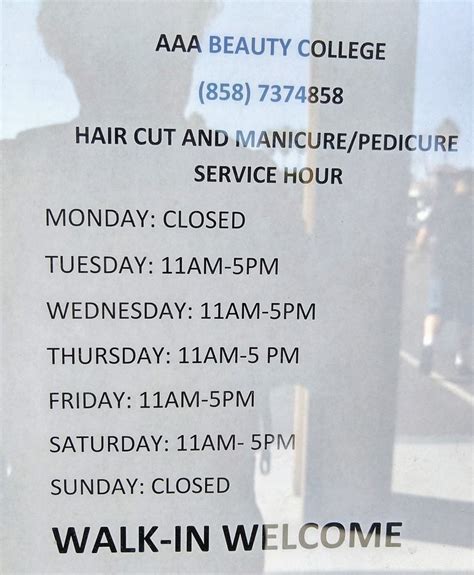 Aaa Beauty College 4774 Clairemont Mesa Blvd San Diego California Hair Salons Phone