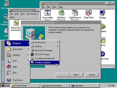 operating system interface design between 1981 2009 windows 95 old computers windows