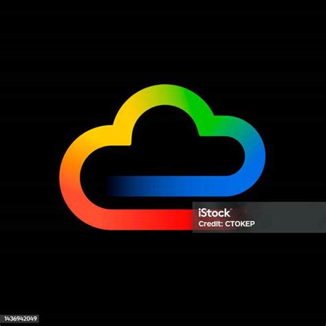 그라데이션 구름 로고 템플릿 기호입니다 전문 정체성 현대 웹 디자인 벡터 로고입니다 기업 비즈니스 추상 엠블럼 구름에 대한 스톡 벡터 아트 및 기타 이미지 Istock
