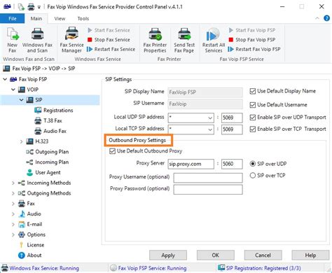 Outbound Proxy Settings
