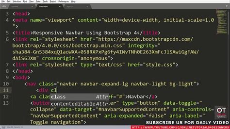 Bootstrap 4 Responsive Navigation Bar Sticky Navbar Html Css And Jquery Mp4 Hq Xxx Video