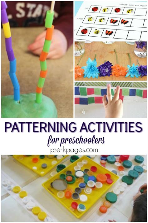 A Collection Of Patterning Activities For Preschool Pre K And Kindergarten Classrooms Math