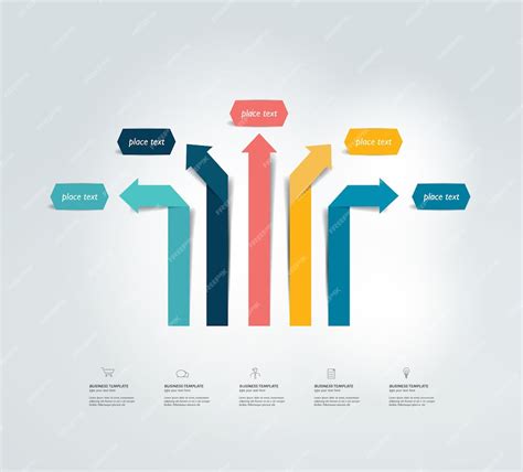 Premium Vector Arrow Template Flowchart Diagram