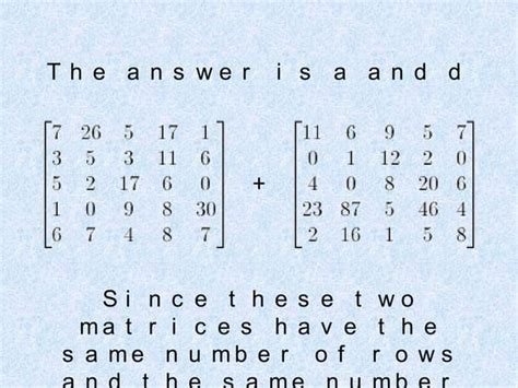 adding matrices pptx physics science