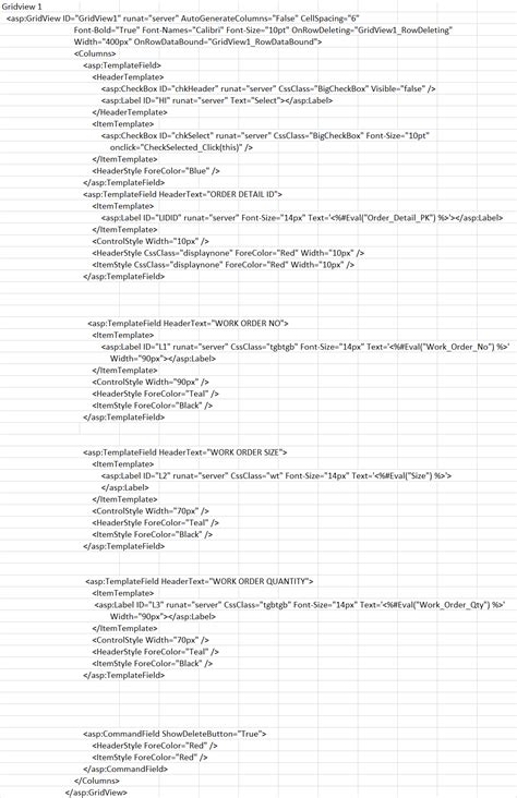 Gridview Doubts Microsoft Qanda
