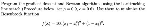 solved program the gradient descent and newton algorithms