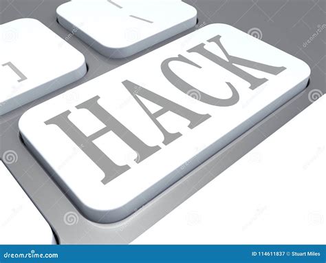 Hack Keyboard Key Showing Russian Hacking 3d Illustration Stock Illustration Illustration Of