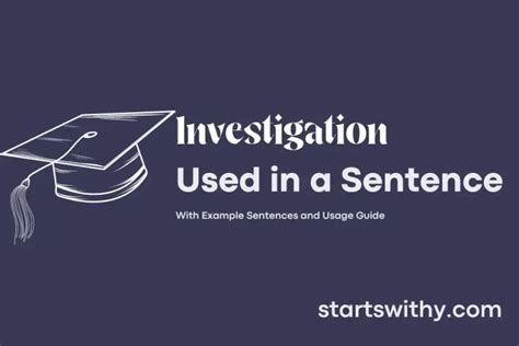 Investigation In A Sentence Examples 21 Ways To Use Investigation